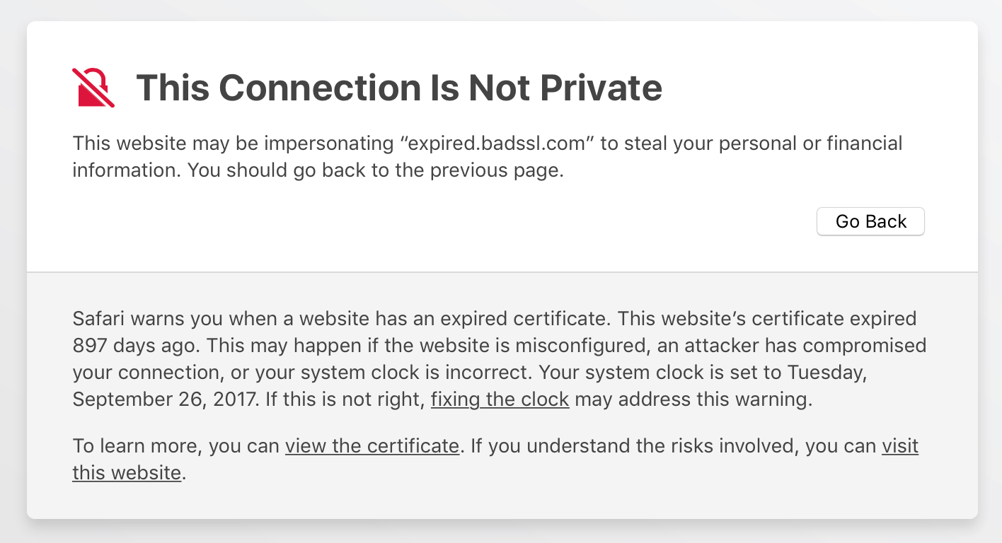 Safari 11 Introduces Improved UI for Certificate Warnings - DigiCert